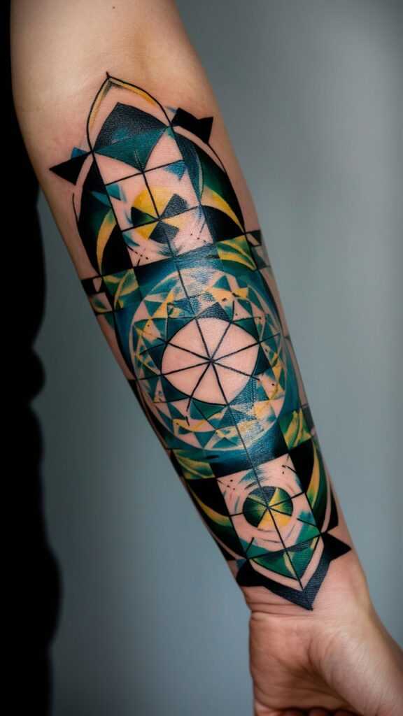 Geometric Tattoo Design: Artistry Meets Symmetry – Visual Delights